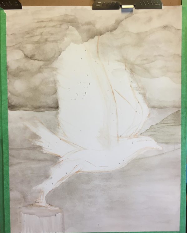 Red-tailed Hawk Painting in Earth Pigments | Wild Ozark™