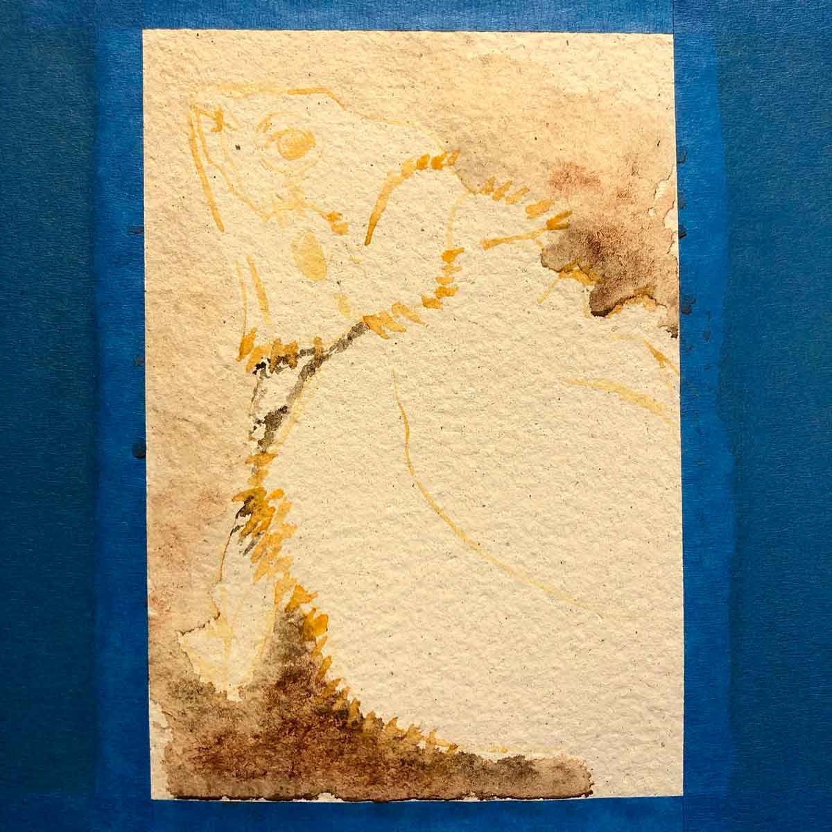 A Bearded Dragon in Ozark Pigments | Painting Process | Wild Ozark™