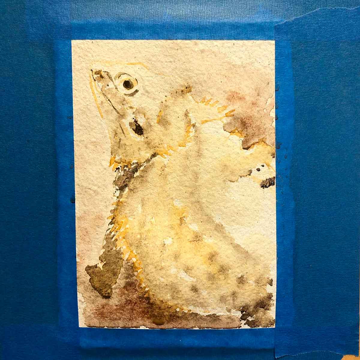 A Bearded Dragon in Ozark Pigments | Painting Process | Wild Ozark™