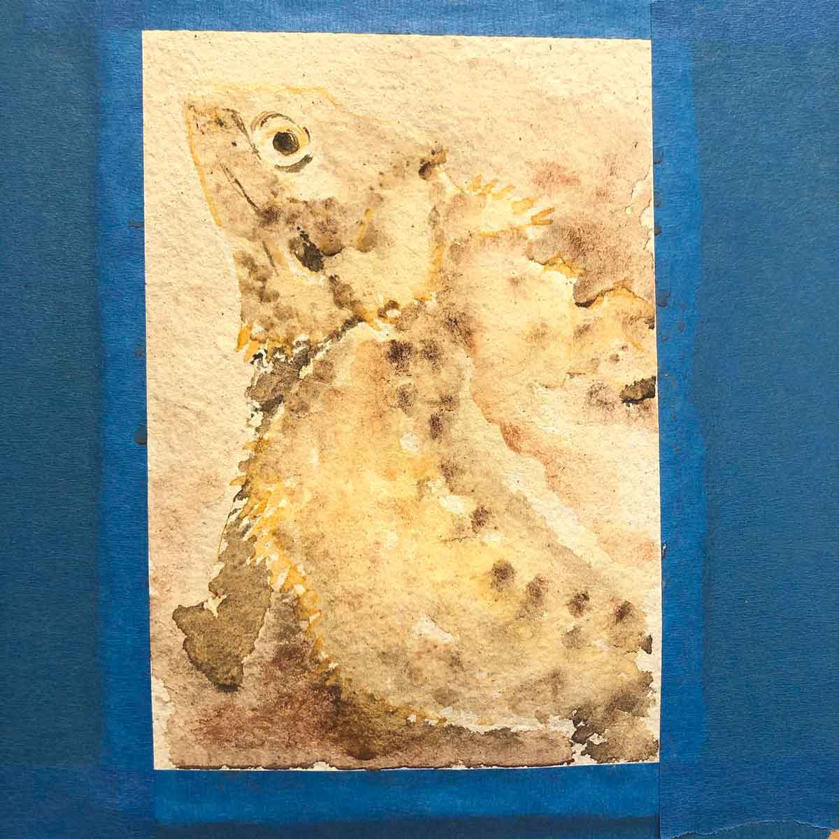 A Bearded Dragon in Ozark Pigments | Painting Process | Wild Ozark™