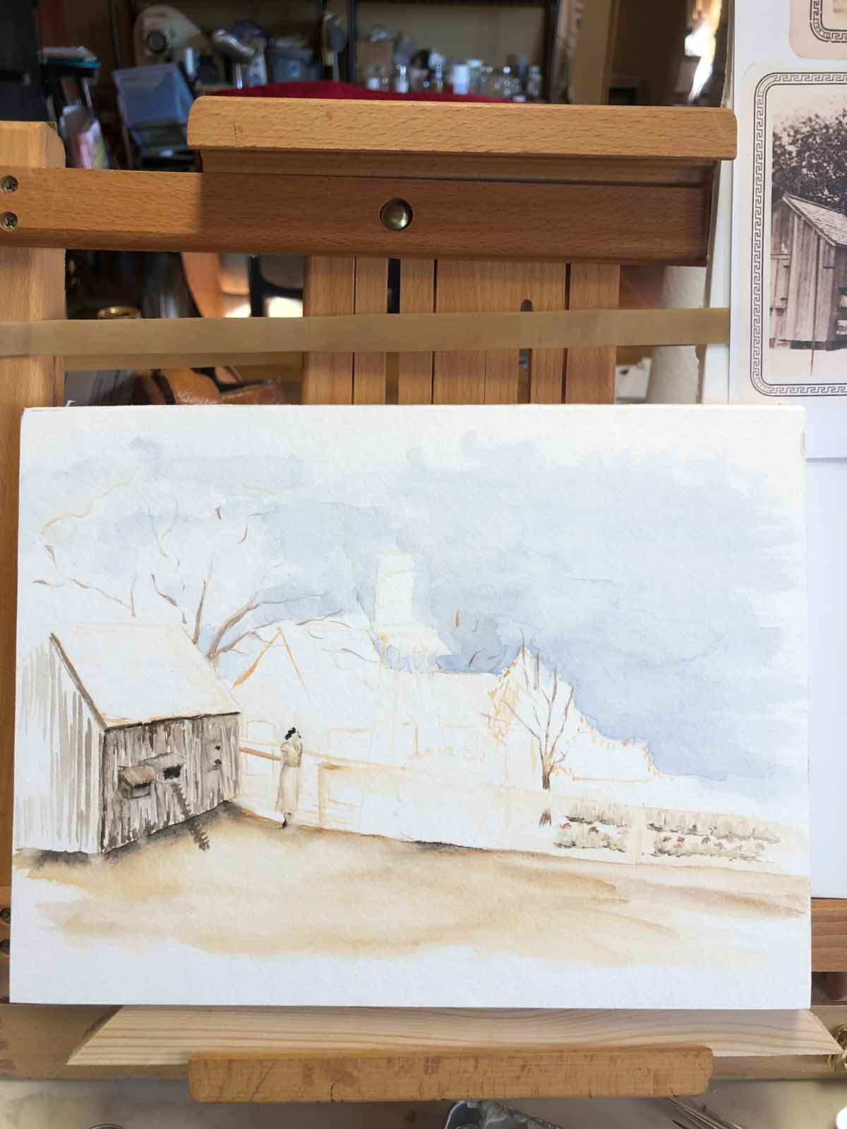 Weesatche, Texas | Another Farmstead Painting | Wild Ozark™