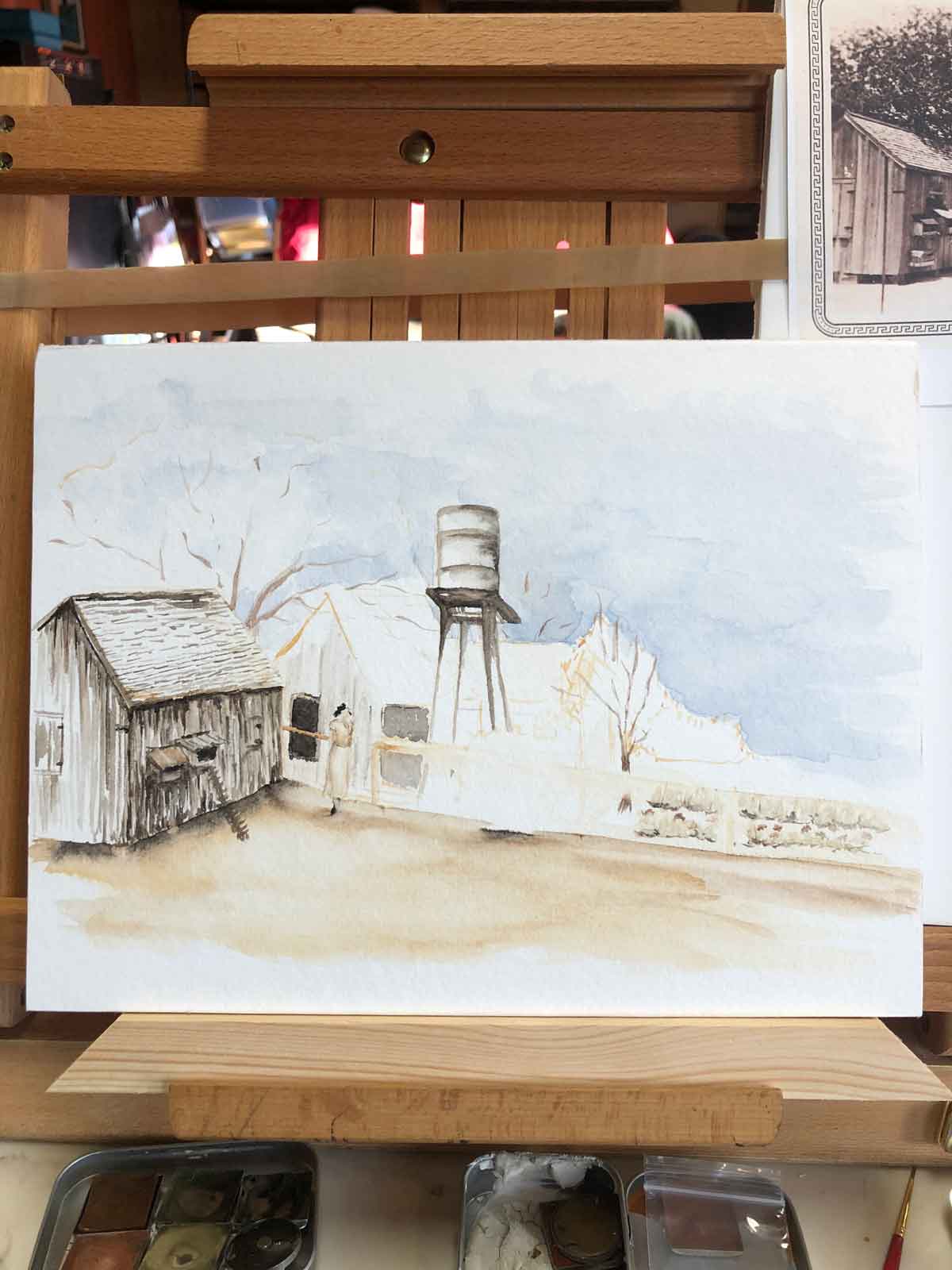 Weesatche, Texas | Another Farmstead Painting | Wild Ozark™