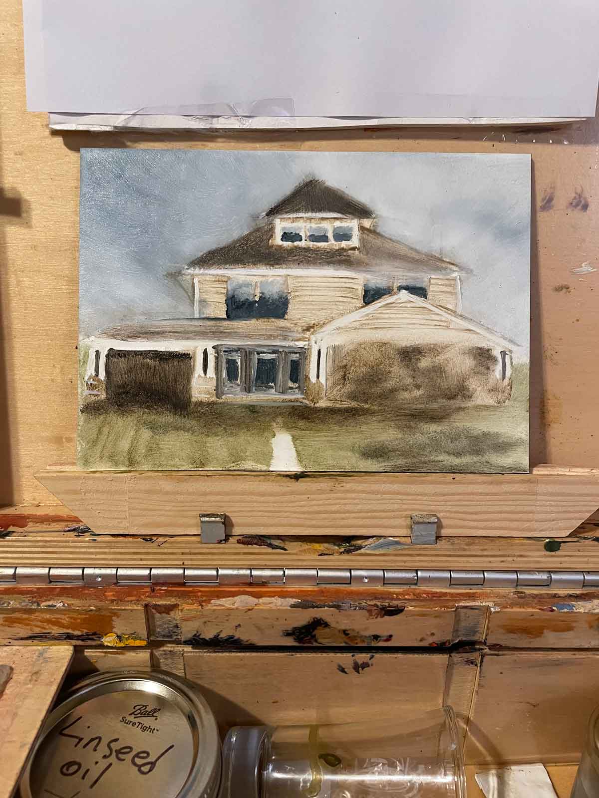 A Memorial Painting in Ozark pigments by Madison Woods